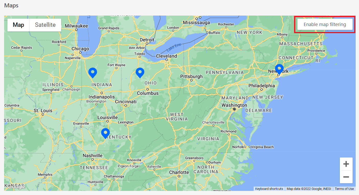 2 Easy ways to create Filterable Maps - Piotnet Grid