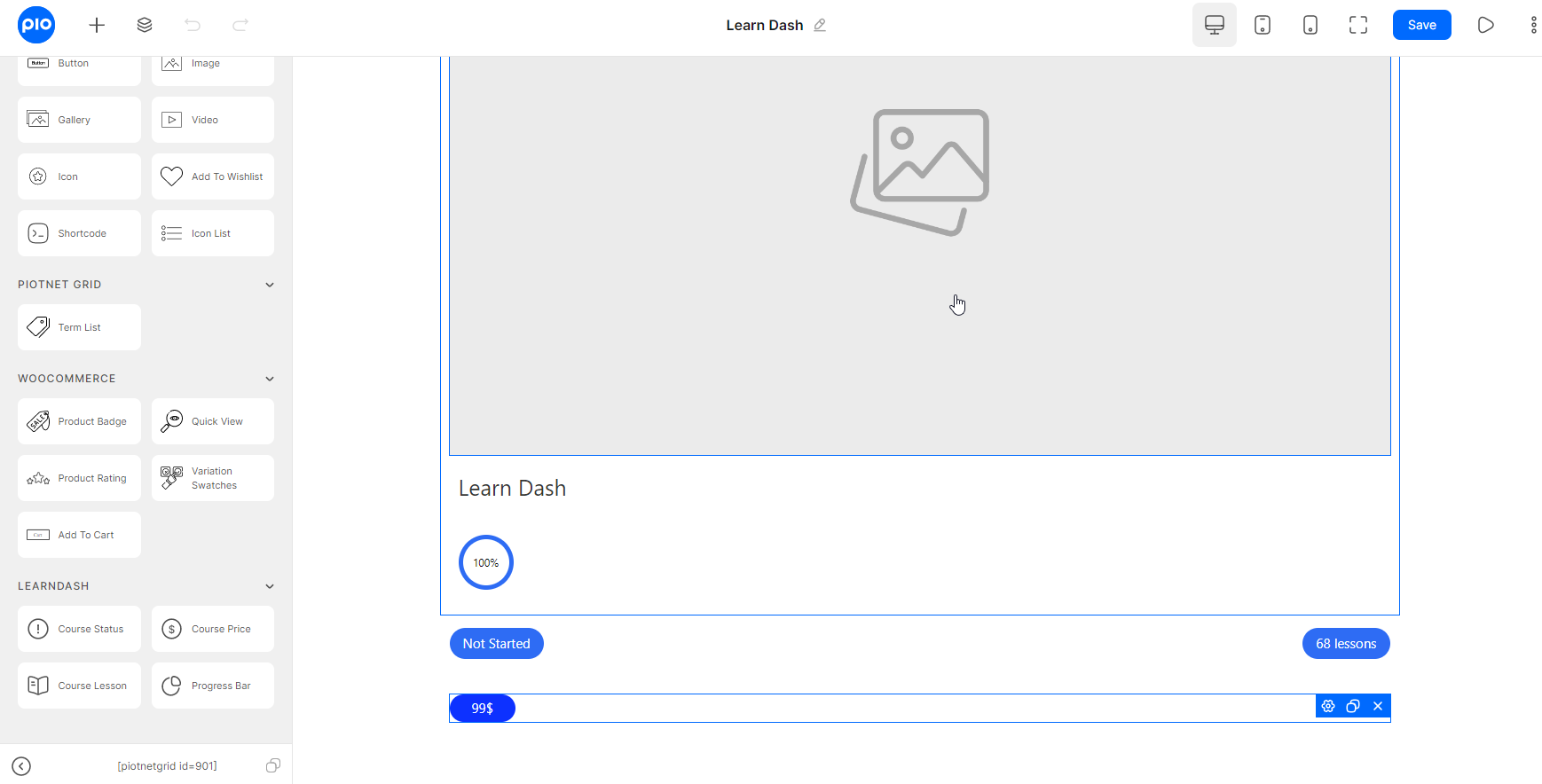 LearnDash Integration - Piotnet Grid